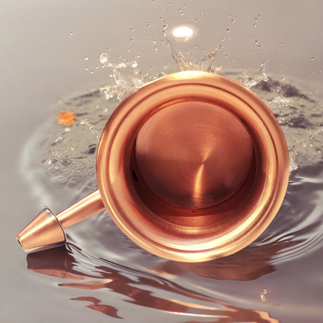 Copper Jal Neti Pot - Traditional Ayurvedic Nasal Cleansing Pot