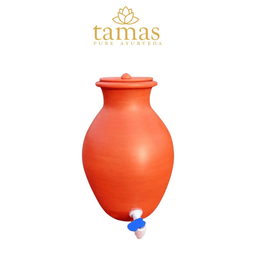 Buy Handmade Clay Water Dispenser/Matka with Tap – Tamas Pure Ayurveda