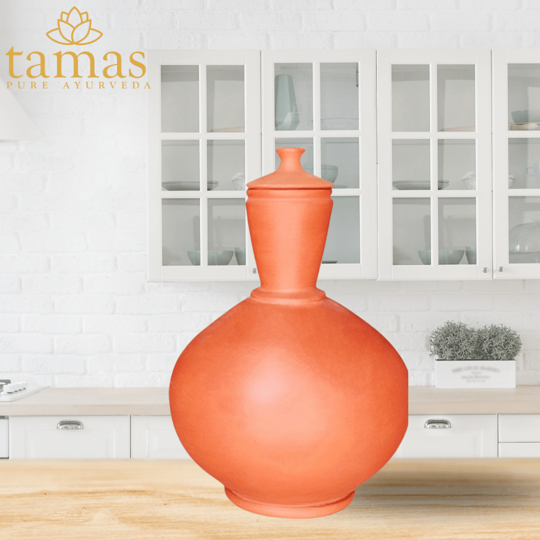 Handmade Clay Surahi with Lid (3L) | Eco-Friendly Earthen Water Pot